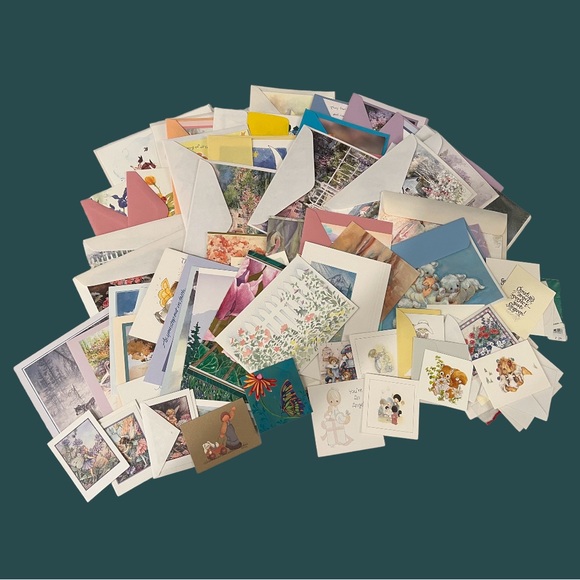 Office | Vintage Bundle 198s 1990s Greeting Cards Stationery Blank ...